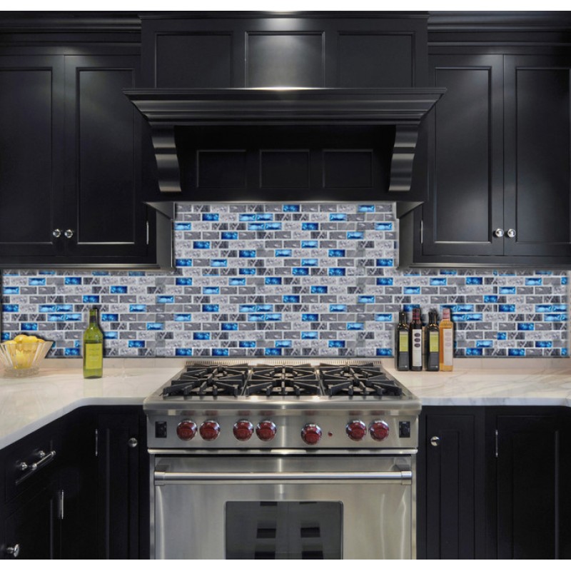 blue glass tile kitchen backsplash subway marble bathroom wall shower ... blue glass tile kitchen backsplash subway marble bathroom wall shower ...